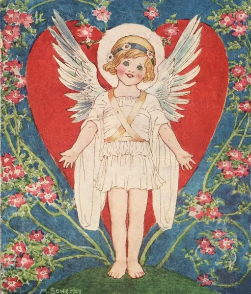Angels In Love Roses Christian Cupid Valentine Day Angel Royal Roses