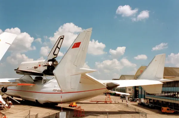 Antonov An225 Mriya Is Taking Off With Buran Space Shuttle Antonov