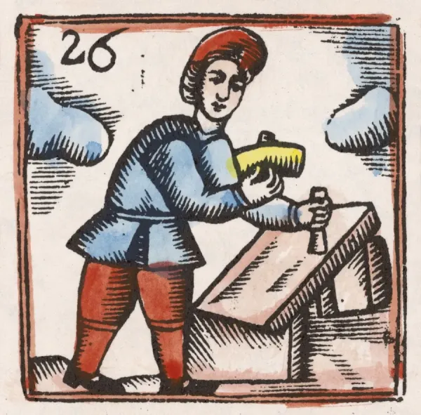 C17 Stone Worker / Woodcut Our beautiful Wall Art and Photo Gifts ...