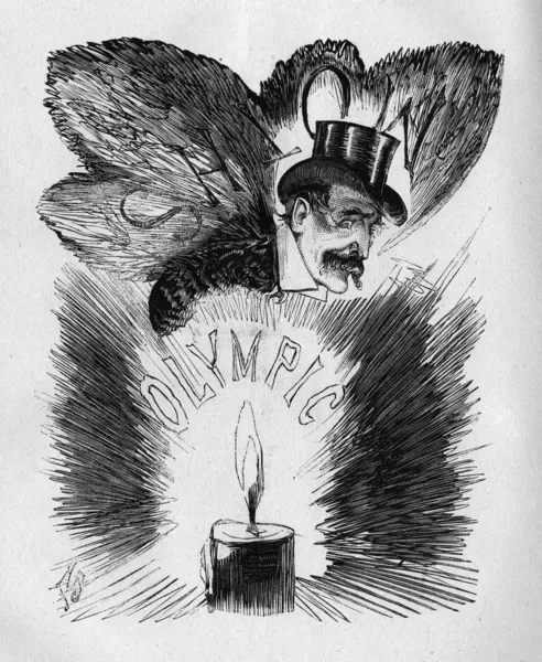 Caricature of Henry Hamilton, English playwright and actor