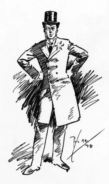 Karikatur von Joseph Chamberlain von Phil May Unsere schönen Wandkunst ...
