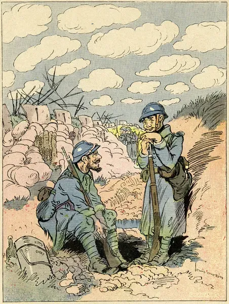 Trench Warfare Ww1 Cartoon