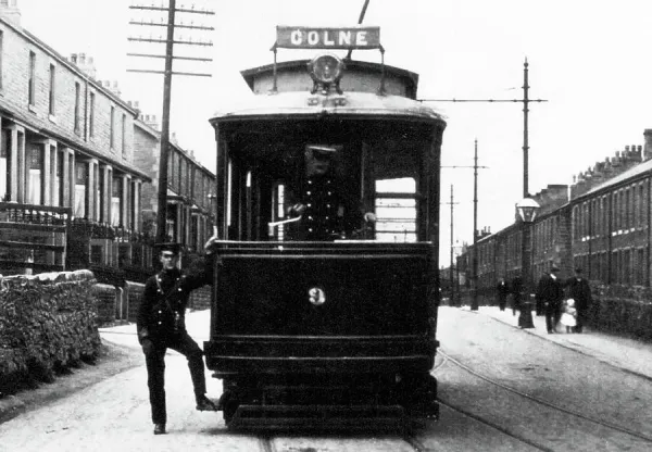 Jigsaw Puzzle of Colne Corporation tram, early 1900s