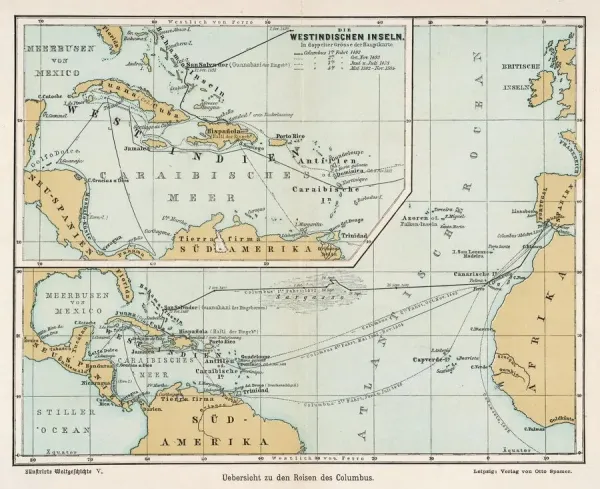 Christopher Columbus Map 1492 Mapping The New World Travel To Eat By
