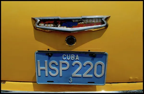 Cuban number plate, Havana, Cuba. Date: 2009 Our beautiful Wall Art and ...