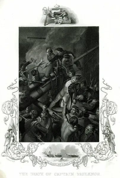 Death of Captain Faulknor, off Pointe a Pitre Our beautiful Wall Art ...