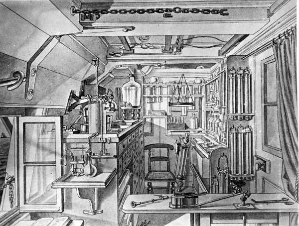 A drawing of the laboratory on board H Our beautiful Wall Art and Photo ...