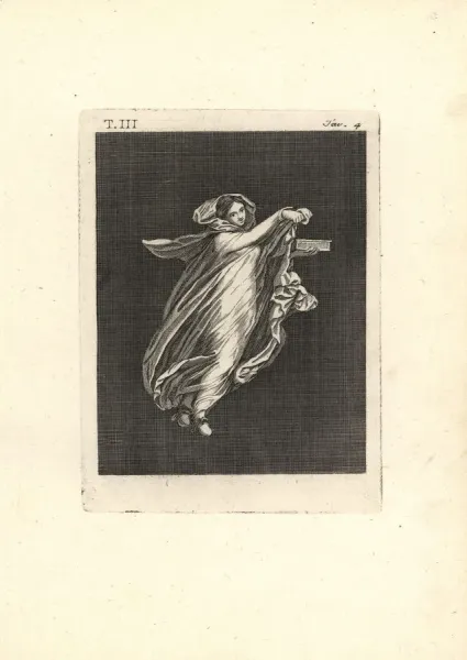 Photographic Print of Female dancer with box performing rites of Bacchus