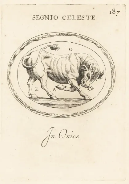 Jigsaw Puzzle of Figure of Taurus as a charging bull