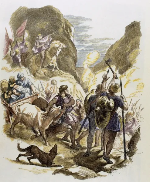Germanic Wallpaper Image Of Germanic Gods Fighting By Franz Stassen,