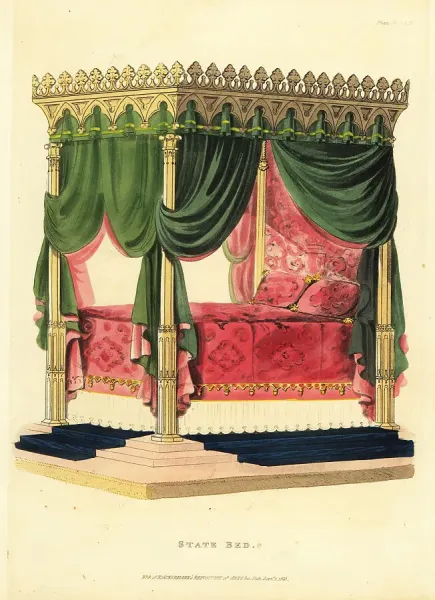 Gothic style State Bed, 1823 Our beautiful Wall Art and Photo Gifts ...
