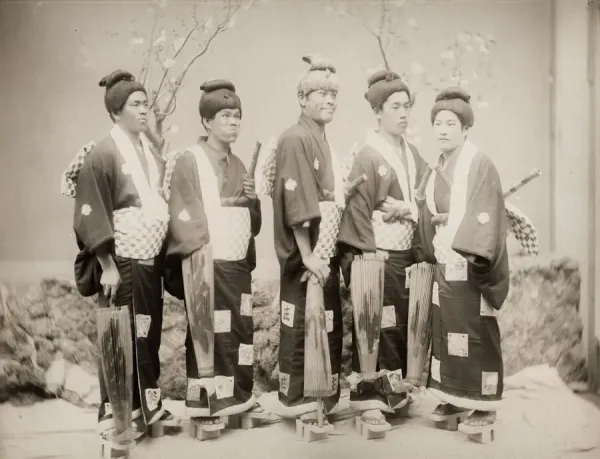 Group of cross-dressing men, fancy dress, Japan Our beautiful Wall Art ...