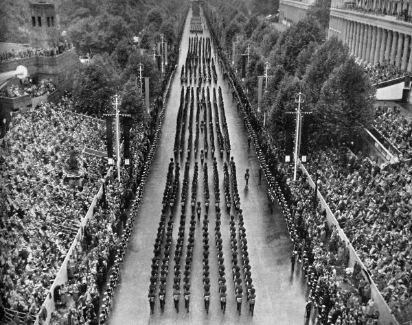 Guards processing on the Coronation route, 1953 Our beautiful Wall Art ...