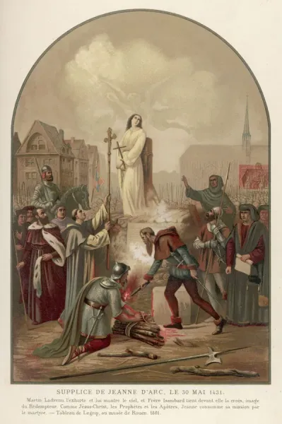 Joan Of Arc Burned At The Stake In Rouen On 30 May 1431 Joan Of Arc