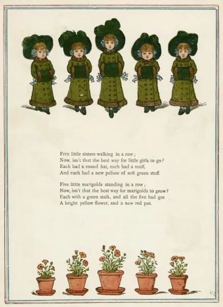 Five little girls in winter clothes Our beautiful Wall Art and Photo ...