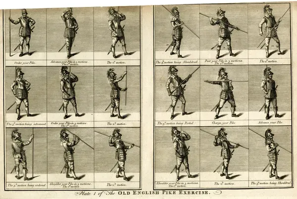The Old English Pike Exercise, Plate 1. 1794 Our beautiful Wall Art and ...