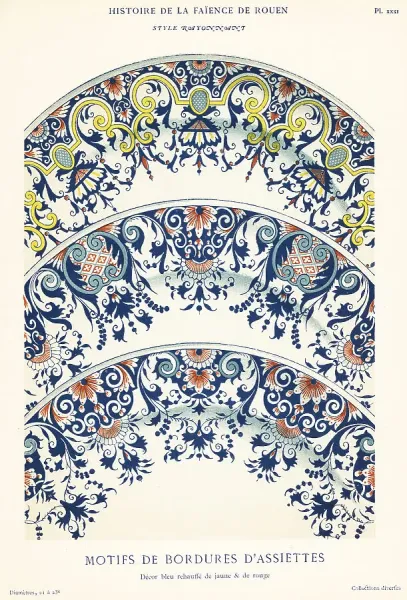 Plate border motifs in festoon style, Rouen Our beautiful Wall Art and ...