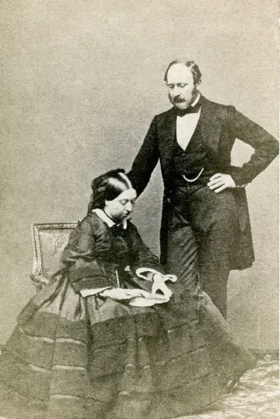 Königin Viktorien und Fürst Albrecht Karte der Visite