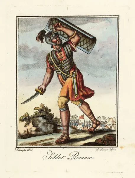 Roman soldier with scutum and gladius Our beautiful Wall Art and Photo ...