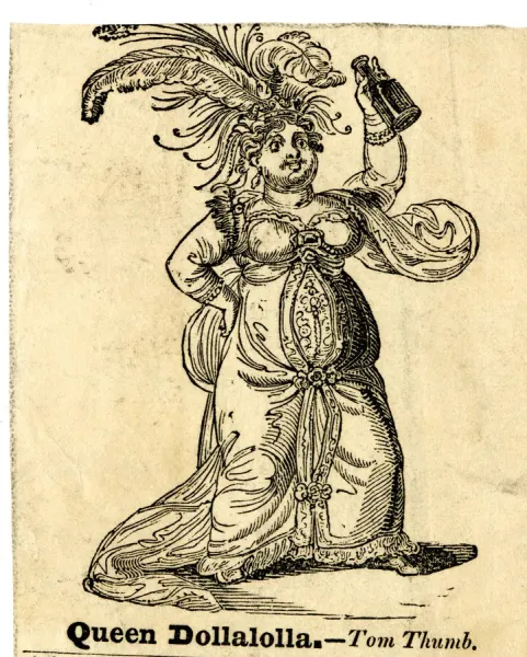 Gerahmter Druck of Sara Lison als Königin Dollallola im Tom Thumb