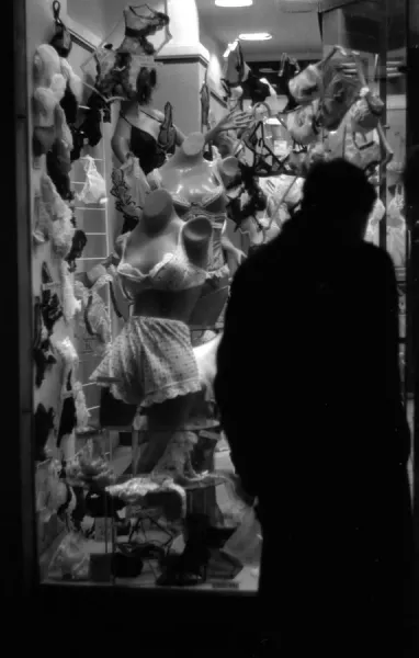 Soho, London window display of lingerie. 1973 Our beautiful Wall Art ...