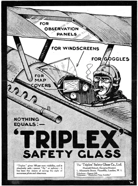 Jigsaw Puzzle of Triplex Safety Glass WW1 Advert Triplex Safety Glass