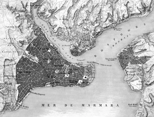 Constantinople Istanbul Map Universal Magazine, Istanbul