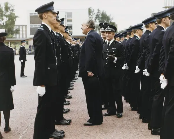 Jigsaw Puzzle of William Whitelaw at Met Police cadets parade
