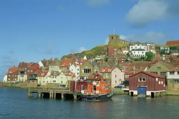 Lifeboat, harbour and church, Whitby Our beautiful Wall Art and Photo ...