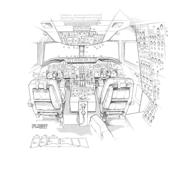 Fotobecher of McDonnell Douglas DC-10 Cockpit Detail