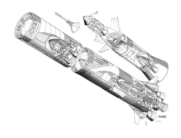 Nasa Apollo Line Drawings
