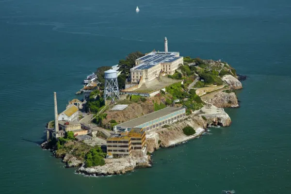 Alcatraz Island Aerial Map