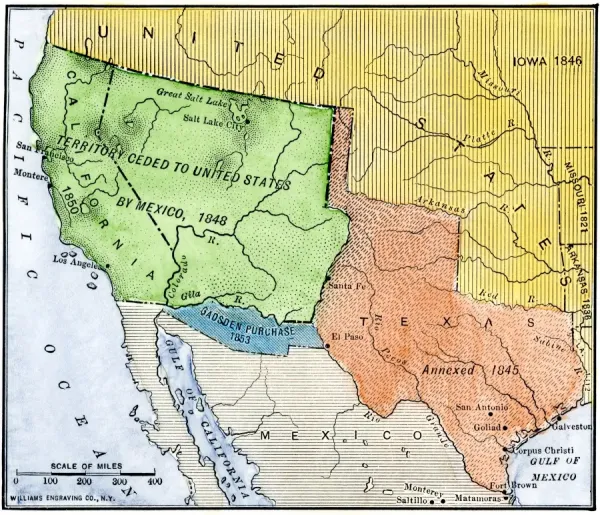 Mexican American War Map