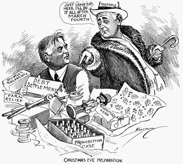 Cartoon: FDR, 1932. Lass sie einfach weggehen Unsere schönen Wandkunst ...
