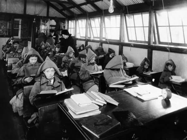 CHICAGO: OPEN AIR SCHOOL. On the roof of Mary Crane Nursery