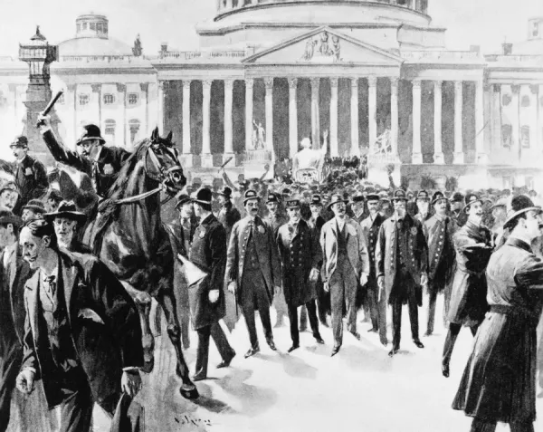 COXEYs ARMY, 1894. Coxeys Army enters Washington, D