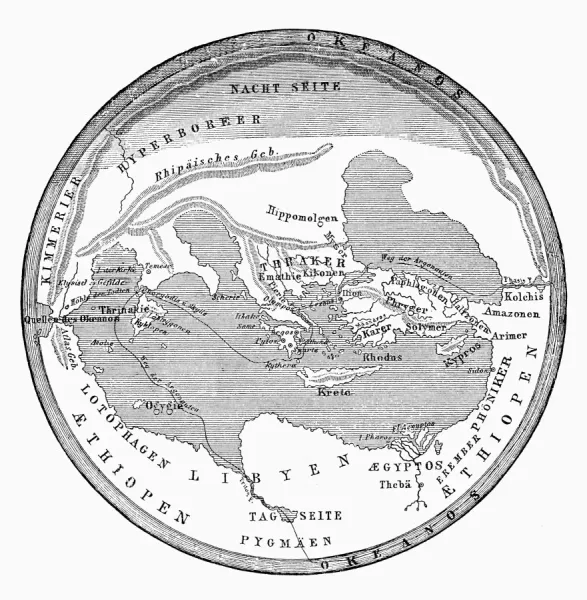 HOMERIC WORLD MAP Our beautiful Wall Art and Photo Gifts include Framed ...