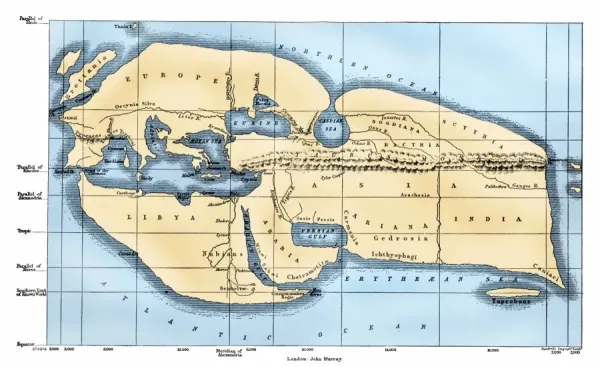 WORLD MAP: ERATOSTHENES Our beautiful Wall Art and Photo Gifts include ...