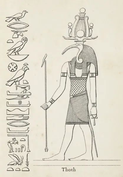 Ancient Egyptian God Thoth Ancient Egyptian God Thoth Head Ibis: