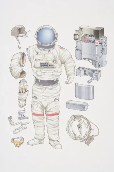 Apollo Astronaut Space Suit Life Support System Poster Apollo 11