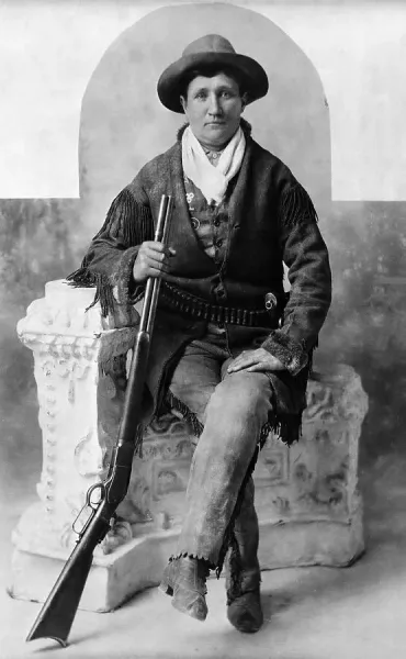 Calamity Jane Seated With Rifle Our beautiful Wall Art and Photo Gifts ...
