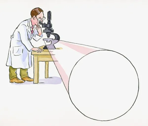 Scientist Microscope Cartoon