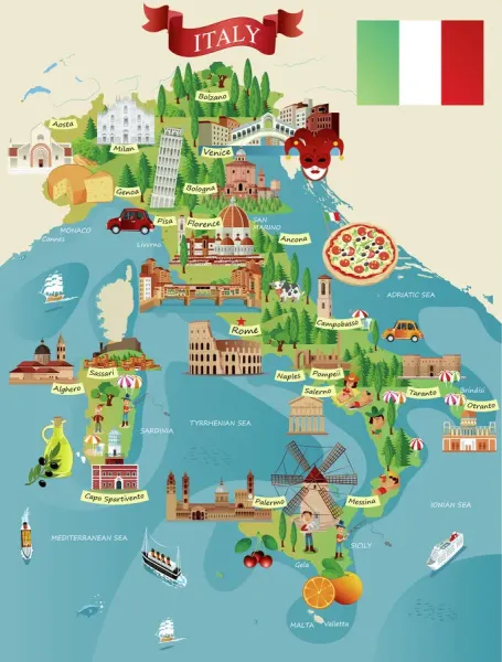 Cartoon Italy