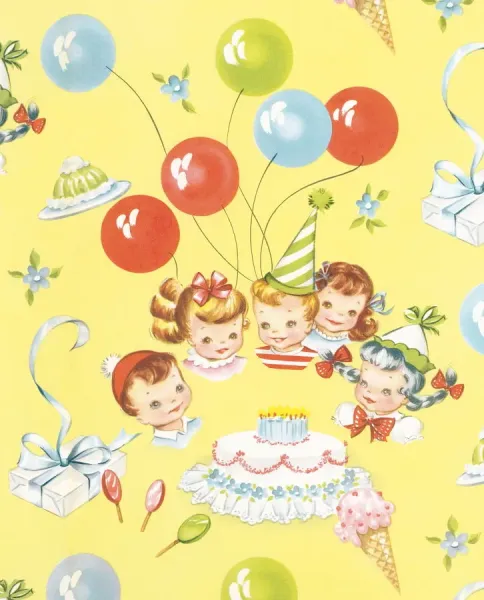 Vintage Birthday Party Illustration