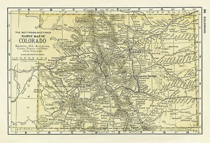Jigsaw Puzzle of Colorado map 1898 - Media Storehouse