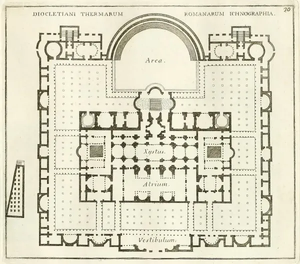 Baths Diocletian Floor Plan Explore The Bath Of Diocletian At The