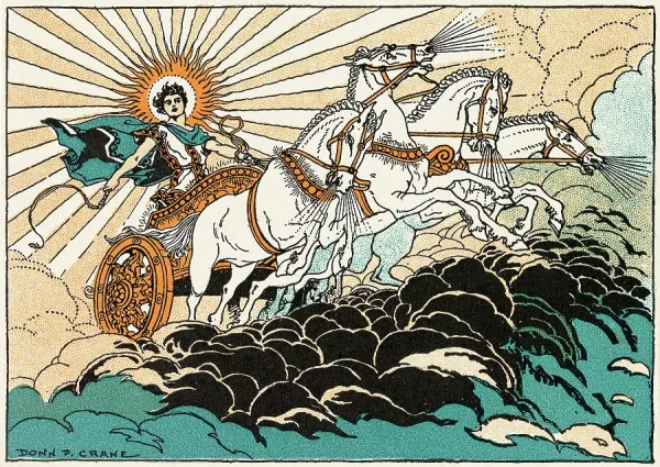 Helios God Painting