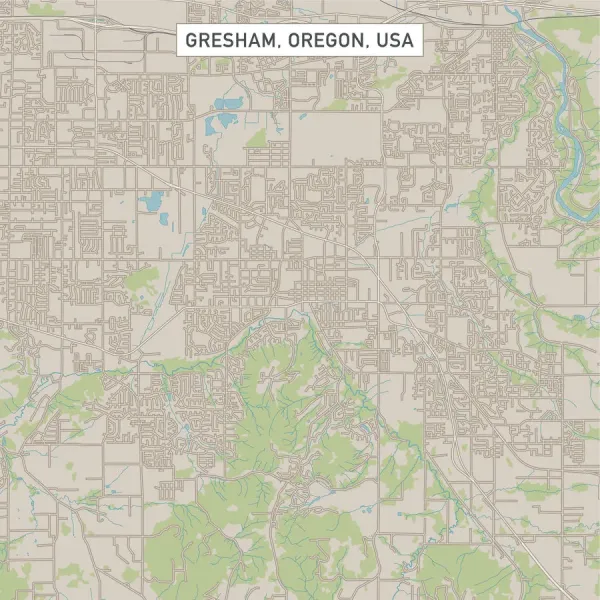 Detailed City Map Of Gresham Oregon Residential Home & Commercial
