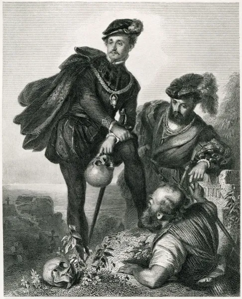 Hamlet Skull Painting