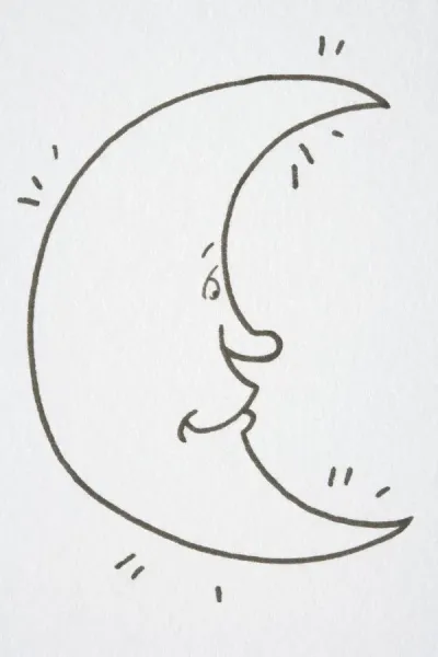 Crescent Moon Eyes Drawings